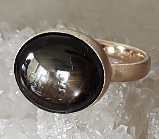 光の差す方へ＊black star sapphire K10 ring | iichi ハンドメイド・クラフト作品・手仕事品の通販
