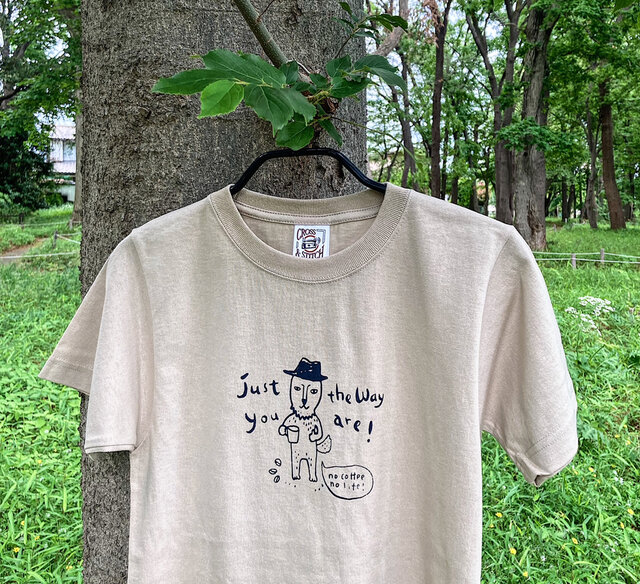 珈琲好きのオオカミTシャツ -no coffee no life- 【Ladies XS】 | iichi ハンドメイド・クラフト作品・手仕事品の通販