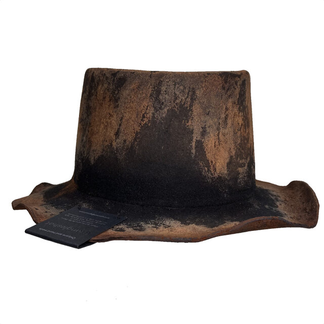 Reddish brown fedora hat | iichi ハンドメイド・クラフト作品・手仕事品の通販