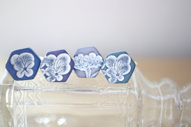 陶土の草花指輪 : : : 1036 | iichi ハンドメイド・クラフト作品・手仕事品の通販