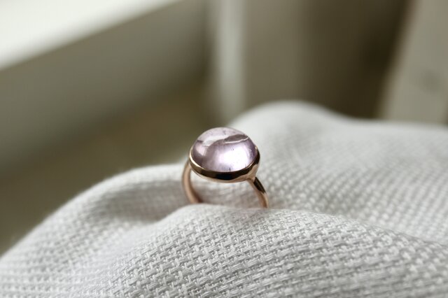 K10[california iris kunzite]ring | iichi ハンドメイド・クラフト作品・手仕事品の通販