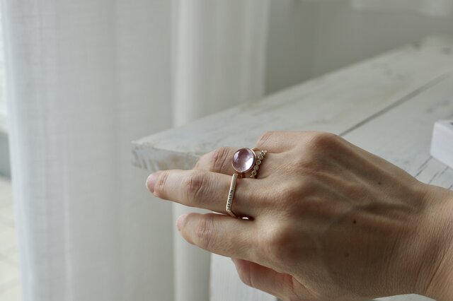 K10[california iris kunzite]ring | iichi ハンドメイド・クラフト作品・手仕事品の通販