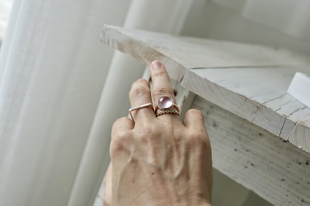 K10[california iris kunzite]ring | iichi ハンドメイド・クラフト作品・手仕事品の通販