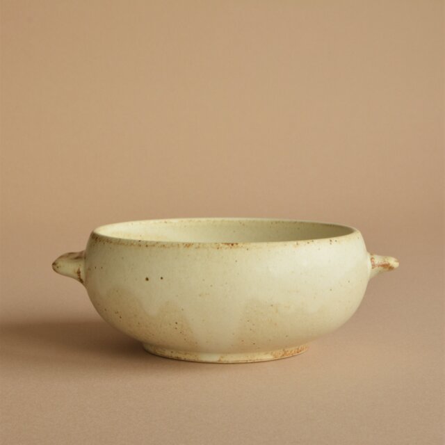 丸いオーブンボウル ホワイト 耐熱皿／グラタン皿／スープボウル／0111026 | iichi ハンドメイド・クラフト作品・手仕事品の通販