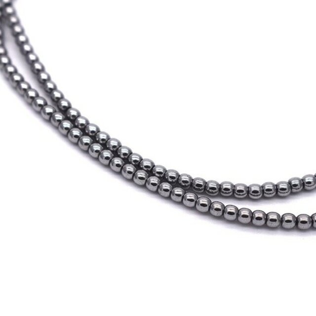 連40cm ヘマタイト 極小 シルバー系 2mm パーツ 素材 天然石 カラーストーン ビーズ | iichi 日々の暮らしを心地よくするハンドメイドやアンティークのマーケットプレイス