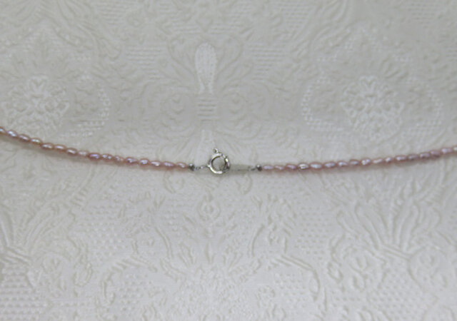 優しいピンクのケシパール ロングネックレス MN0922-002 | iichi ハンドメイド・クラフト作品・手仕事品の通販