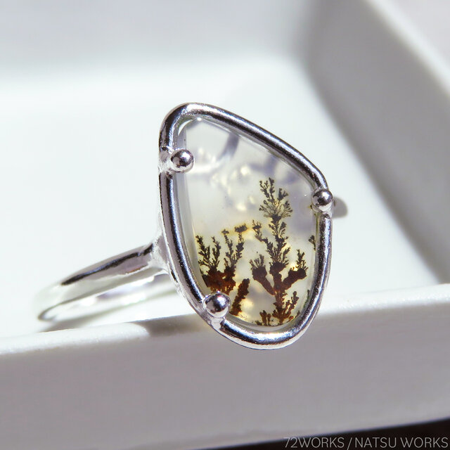 デンドリティック アゲートリング / Dendritic Agate Ring d | iichi 日々の暮らしを心地よくするハンドメイドやアンティークのマーケットプレイス