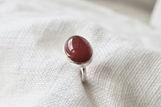 [赤のstory red agate]ring | iichi ハンドメイド・クラフト作品・手仕事品の通販