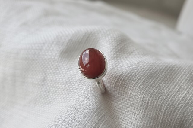 [赤のstory red agate]ring | iichi ハンドメイド・クラフト作品・手仕事品の通販