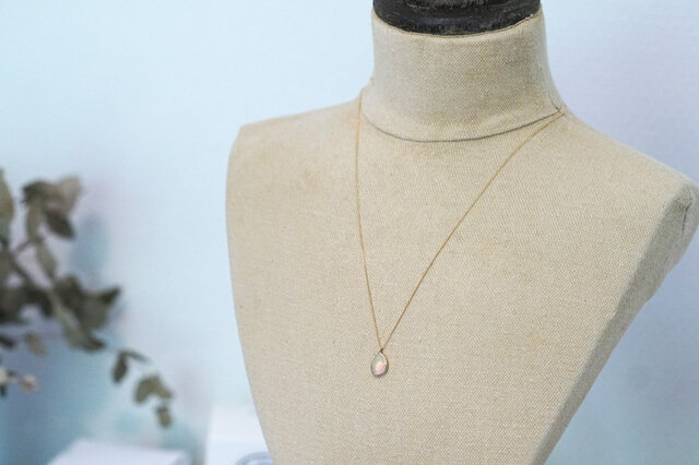 【送料無料】K18 オパール ネックレス 40cm/45cm/50cm | iichi ハンドメイド・クラフト作品・手仕事品の通販