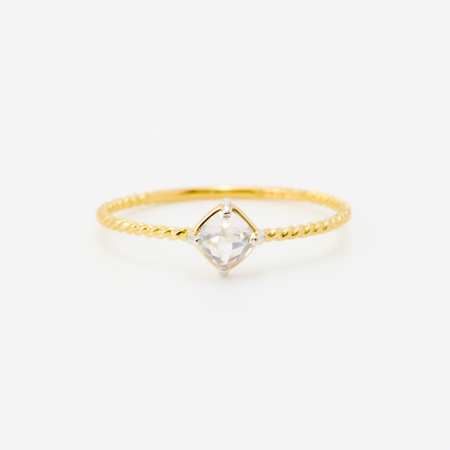 Stella Diamond Twist Ring Square | iichi ハンドメイド・クラフト作品・手仕事品の通販