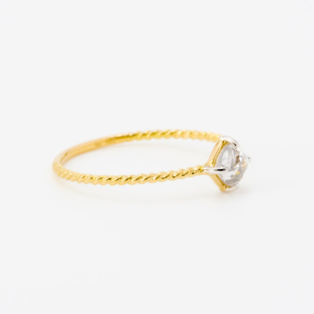 Stella Diamond Twist Ring Square | iichi ハンドメイド・クラフト作品・手仕事品の通販