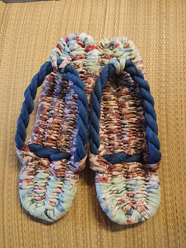 布ぞうり 24～25cm | iichi 日々の暮らしを心地よくするハンドメイドやアンティークのマーケットプレイス