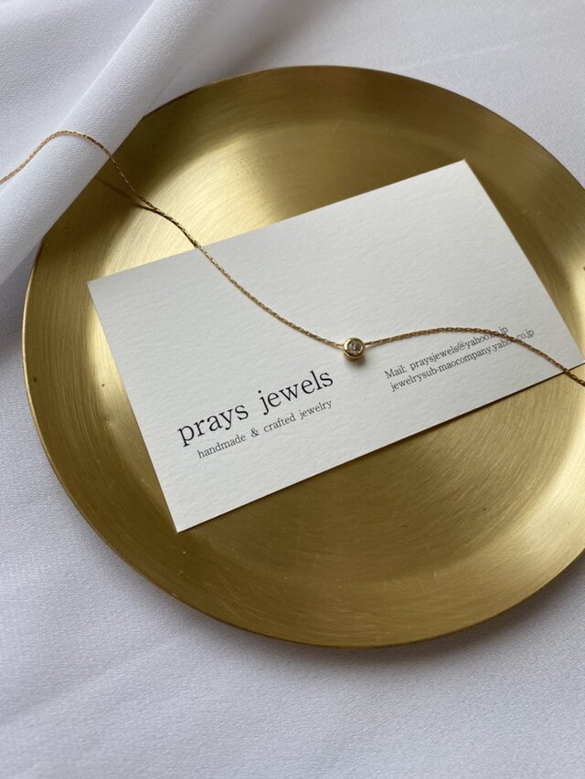 14kgf CZ ベゼル4mm 40cm Chain Necklacesキュービックジルコニアネックレス | iichi ハンドメイド・クラフト作品・手仕事品の通販