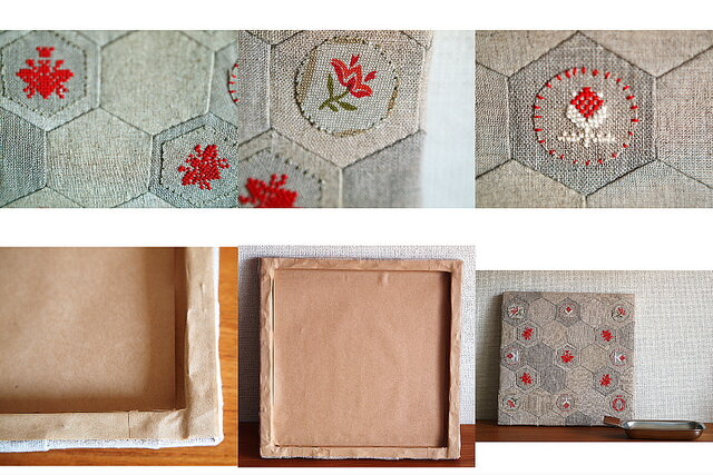 hexagon*ファブリックパネル*bee | iichi ハンドメイド・クラフト作品・手仕事品の通販