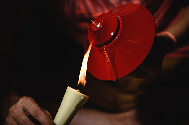 yuwaragi やまなかの灯 朱叢雲塗 | iichi 日々の暮らしを心地よくするハンドメイドやアンティークのマーケットプレイス