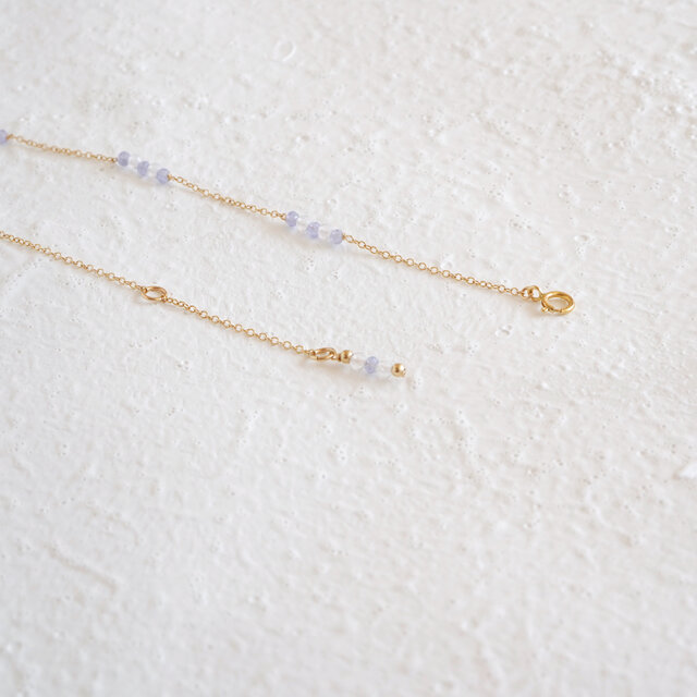 〔14kgf〕チェーンラインネックレス【タンザナイト】(TM-E112) | iichi ハンドメイド・クラフト作品・手仕事品の通販