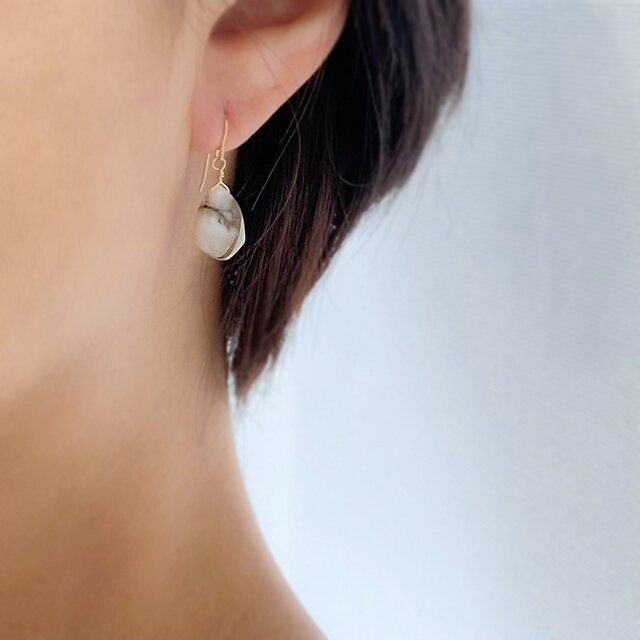 14Kgf コッパーカルサイト ピアス/イヤリング --Chic of chic-- | iichi ハンドメイド・クラフト作品・手仕事品の通販