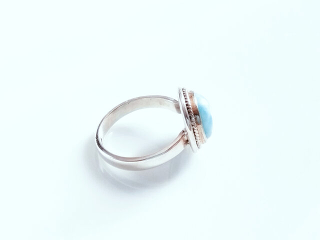 ラリマー silver ring | iichi 日々の暮らしを心地よくするハンドメイドやアンティークのマーケットプレイス