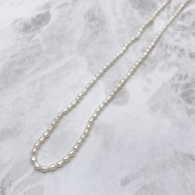 高品質 超極小 淡水パール 連40cm 真珠 バロック ライス 3~3.5mm*2mm | iichi ハンドメイド・クラフト作品・手仕事品の通販