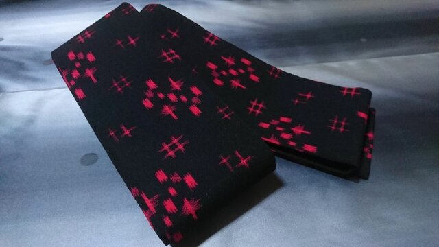 創作帯☆角帯 絣模様 巾約10cm | iichi ハンドメイド・クラフト作品・手仕事品の通販