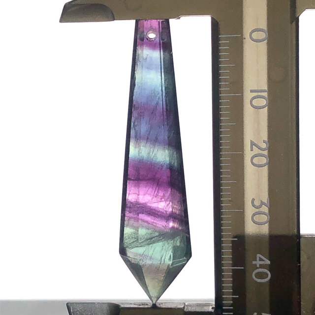 フローライトペンデュラム[188] 50mm 穴あき 天然石 / ルース | iichi ハンドメイド・クラフト作品・手仕事品の通販