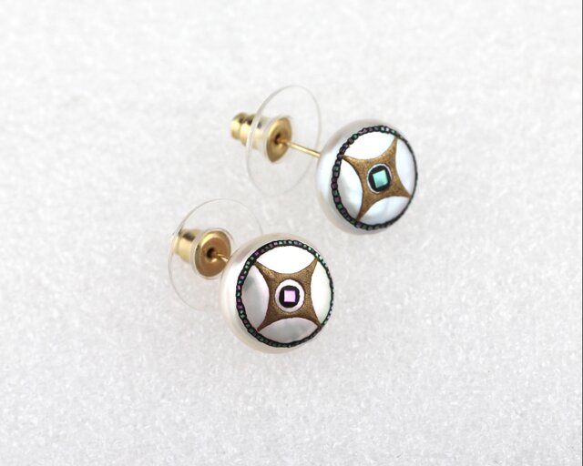 raden circle twinkle earrings | iichi ハンドメイド・クラフト作品・手仕事品の通販