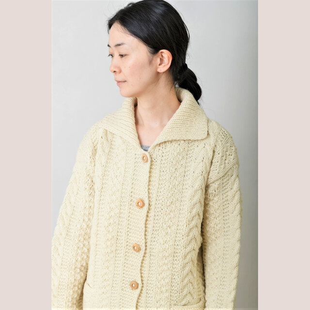 bighug マーリャ フィッシャーマンカーデ ナチュラル | iichi ハンドメイド・クラフト作品・手仕事品の通販