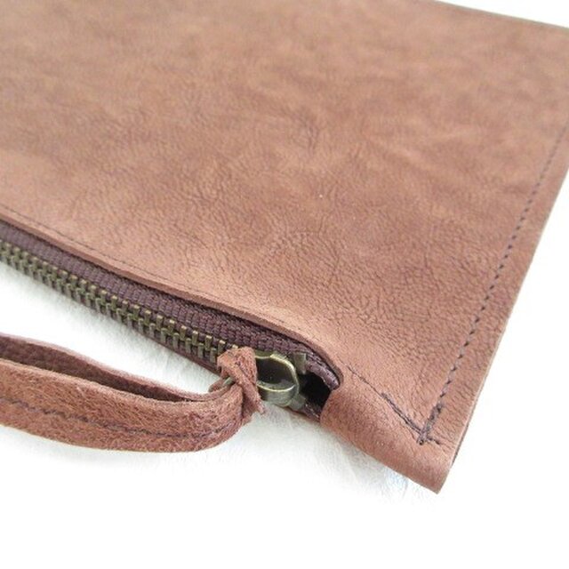 ゴートスキン・A6対応・フラットマルチケース・ダークブラウン・0248 | iichi ハンドメイド・クラフト作品・手仕事品の通販