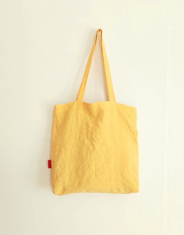 シンプルトートbag 黄色 | iichi ハンドメイド・クラフト作品・手仕事品の通販