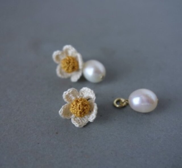 pearl & small flower ⅱ | iichi ハンドメイド・クラフト作品・手仕事品の通販