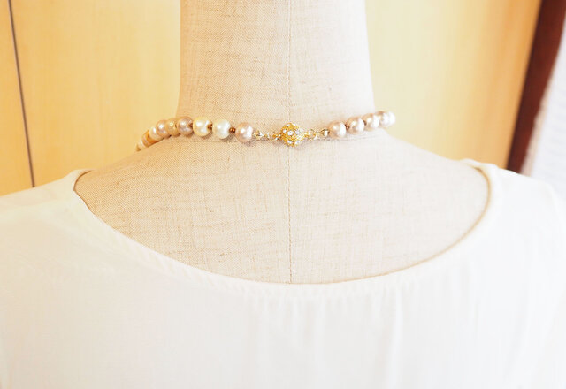 コットンパールKiraKira Long＊Gold Mix | iichi ハンドメイド・クラフト作品・手仕事品の通販