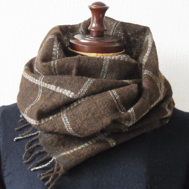 手織り モヘアストール 【mw-01-br】 | iichi ハンドメイド・クラフト作品・手仕事品の通販