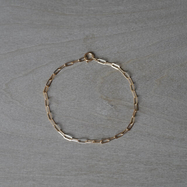 [送料無料] K18 M clip chain bracelet(BR007) | iichi 日々の暮らしを心地よくするハンドメイドやアンティークのマーケットプレイス