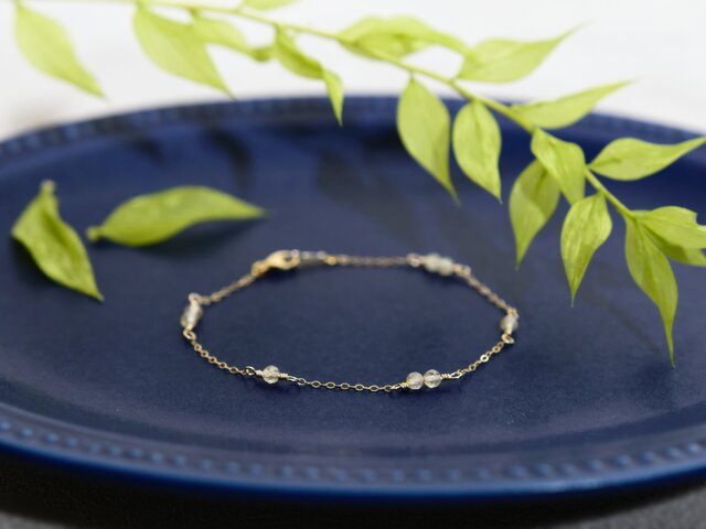 【K14gf ブレスレット】シトリン Ⅱ | iichi 日々の暮らしを心地よくするハンドメイドやアンティークのマーケットプレイス