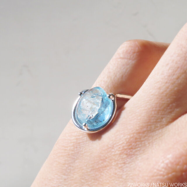 ブルートパーズ リング / Blue Topaz Ring ʊ | iichi ハンドメイド・クラフト作品・手仕事品の通販