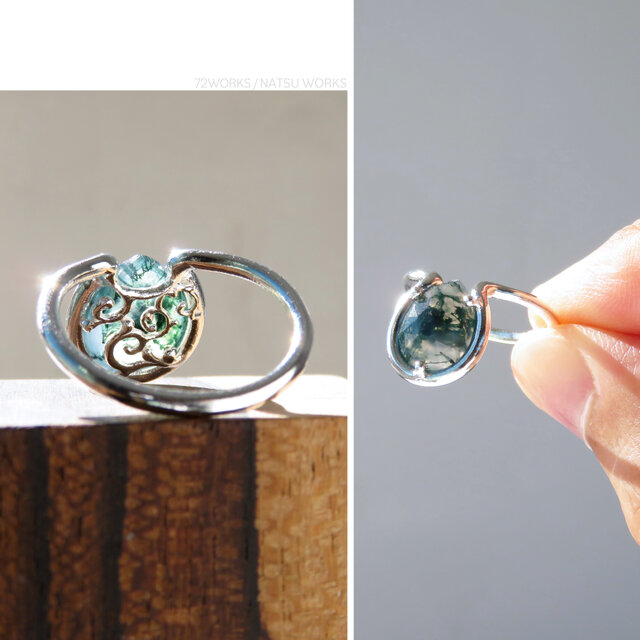 モス アゲート リング / Moss Agate Ring ʊ | iichi ハンドメイド・クラフト作品・手仕事品の通販