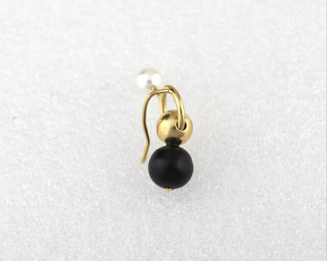 photon 1 earring gold/black | iichi ハンドメイド・クラフト作品・手仕事品の通販