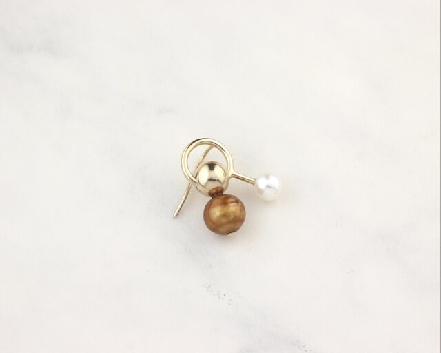 photon 1 earring gold/gold | iichi ハンドメイド・クラフト作品・手仕事品の通販