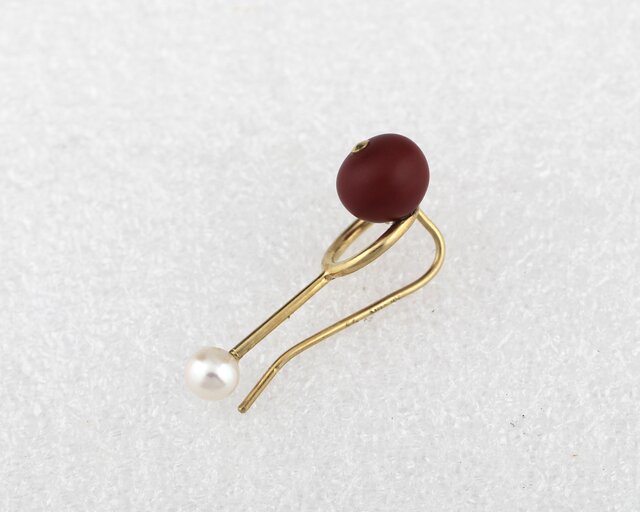 photon 4 earring gold/red | iichi ハンドメイド・クラフト作品・手仕事品の通販