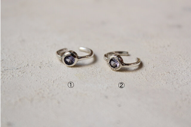 タンザナイトのイヤーカフ 12月の誕生石 silver | iichi 日々の暮らしを心地よくするハンドメイドやアンティークのマーケットプレイス