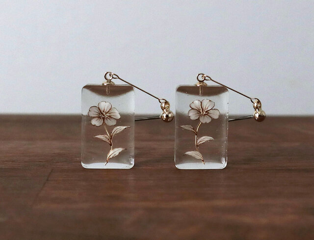 Flax pierce/earring | iichi ハンドメイド・クラフト作品・手仕事品の通販