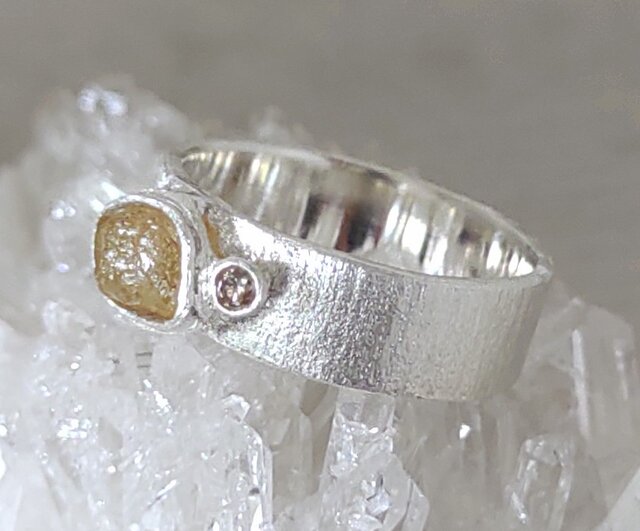 鉱物の表情＊diamond 925 ring | iichi ハンドメイド・クラフト作品・手仕事品の通販