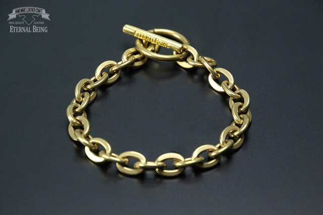 【長さオーダー可能】真鍮平小判ブレスレットST【レディースにも対応】 | iichi 日々の暮らしを心地よくするハンドメイドやアンティークのマーケットプレイス