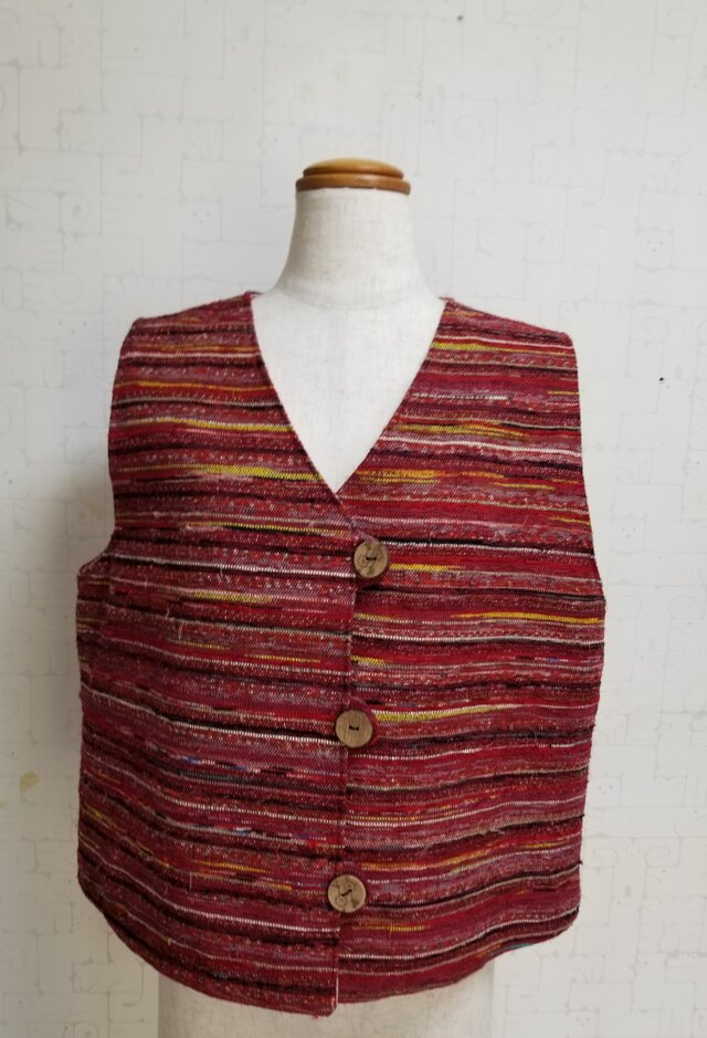 50%off 裂織り ベスト | iichi ハンドメイド・クラフト作品・手仕事品の通販