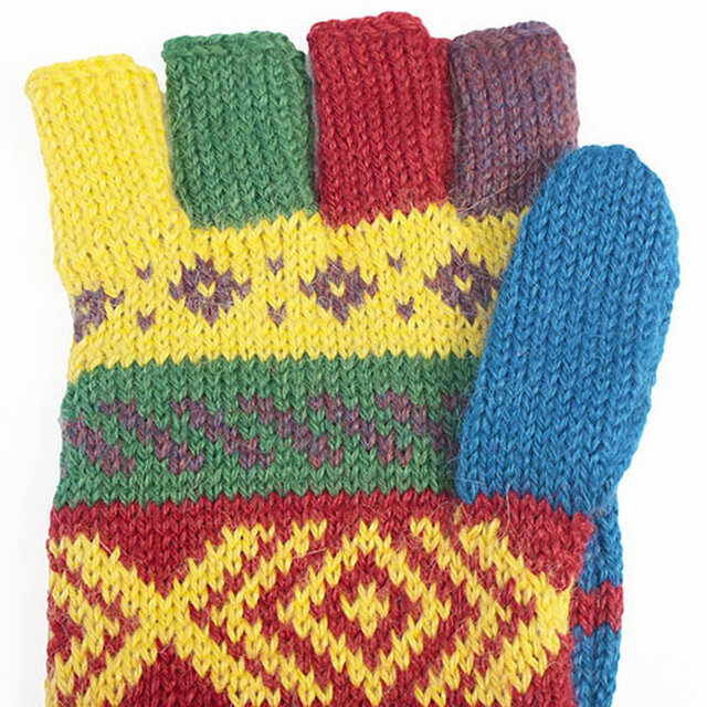 アルパカ ミトン手袋GU AU5784b | iichi ハンドメイド・クラフト作品・手仕事品の通販