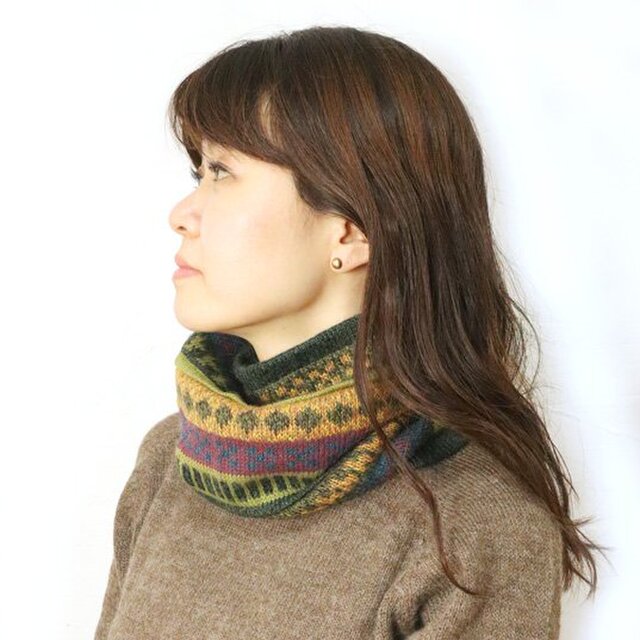 アルパカネックウォーマーBT_AU977 | iichi ハンドメイド・クラフト作品・手仕事品の通販