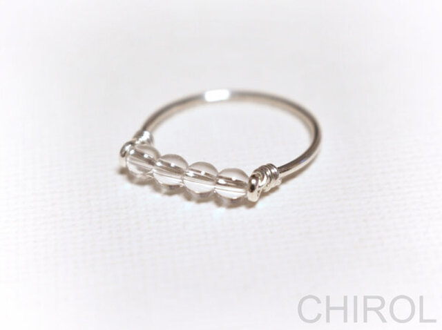 【ご予約品】・ クォーツ リング・/ アルゲンティウムシルバー | iichi ハンドメイド・クラフト作品・手仕事品の通販