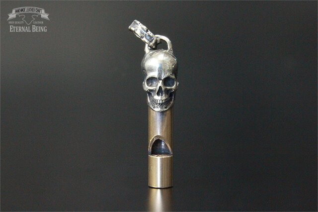 【真鍮製】ホイッスル・ドクロシルバー | iichi ハンドメイド・クラフト作品・手仕事品の通販