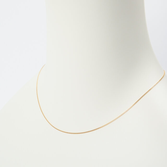 K18 string ショートネックレス 38-42cm（サイズオーダー対応商品） | iichi ハンドメイド・クラフト作品・手仕事品の通販